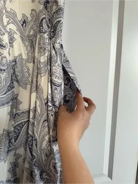 Dex | Dresses | Dex White And Navy Paisley Mini Dress | Poshmark